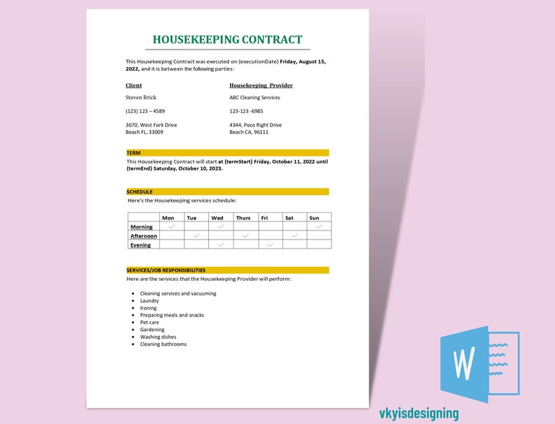 Housekeeping Contract Cleaning Service Commercial Contract Residential ...