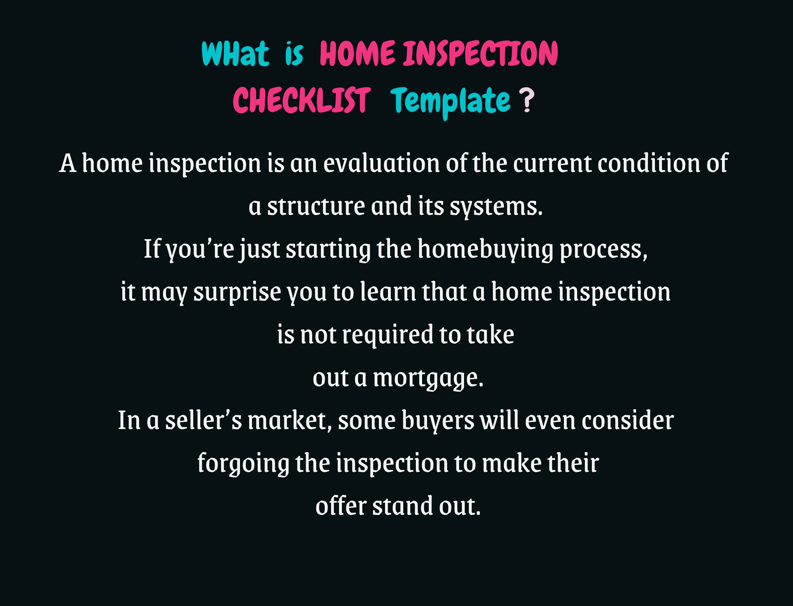Home Inspection Checklist: Editable Template (word File) - Etsy