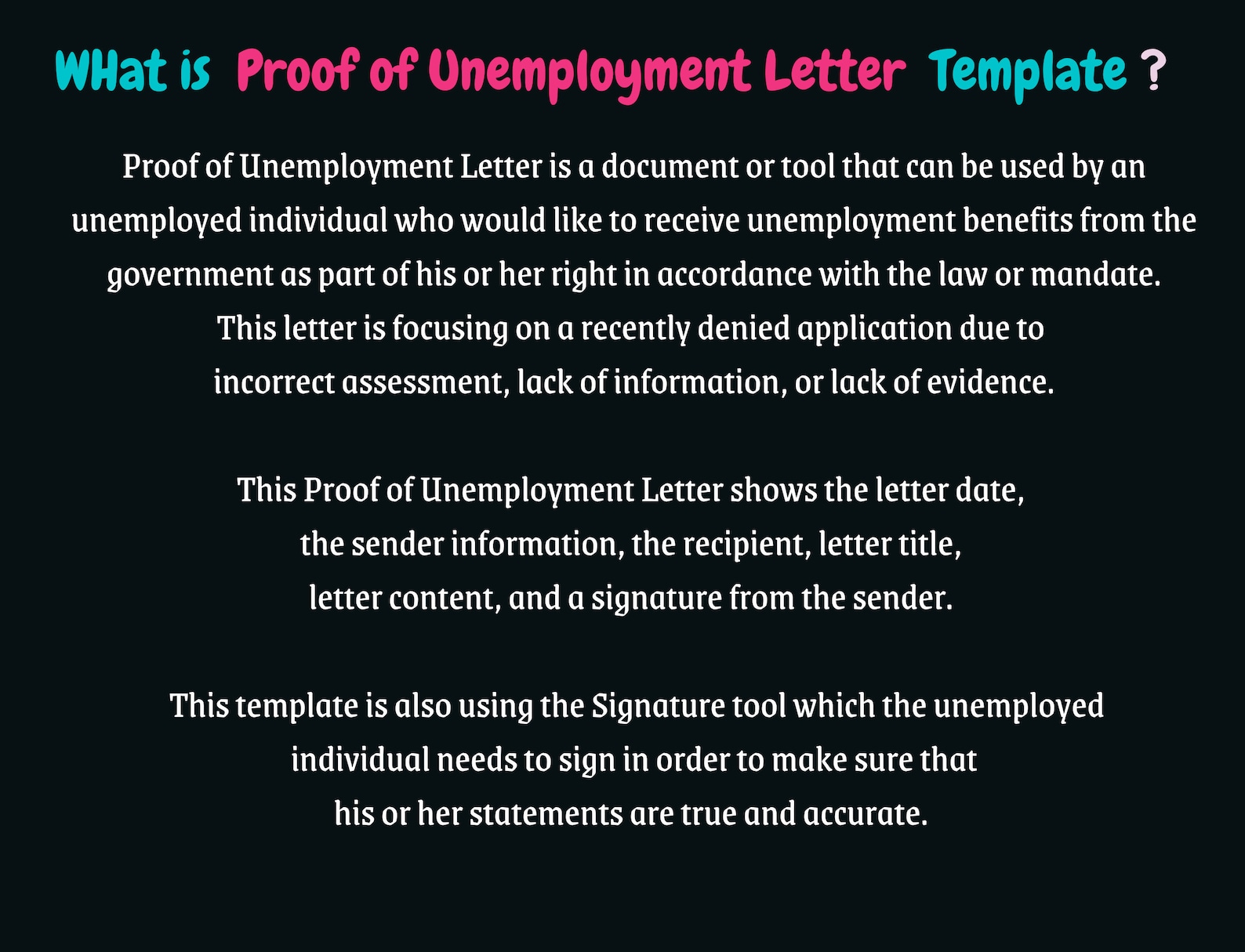 Proof of Unemployment Letter Template (editable WORD) - Etsy