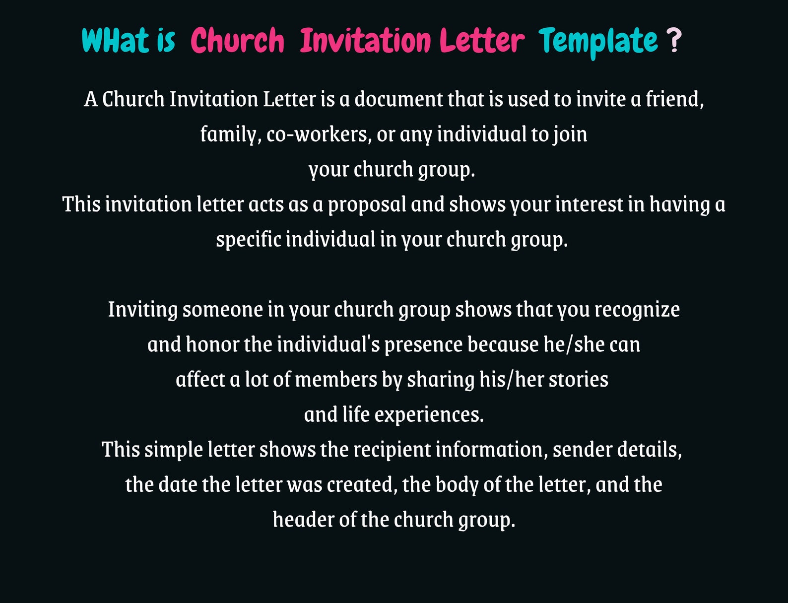 Church Invitation Letter, Church Letter, New to Church, Attending ...