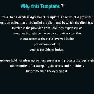 Hold Harmless Agreement Template: Editable Liability Waiver (WORD ...