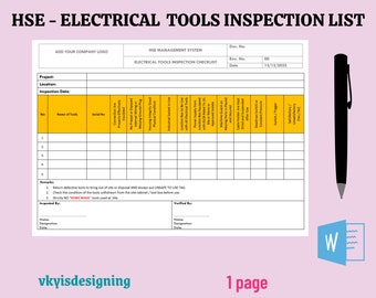 Power Tool Checklist - Etsy