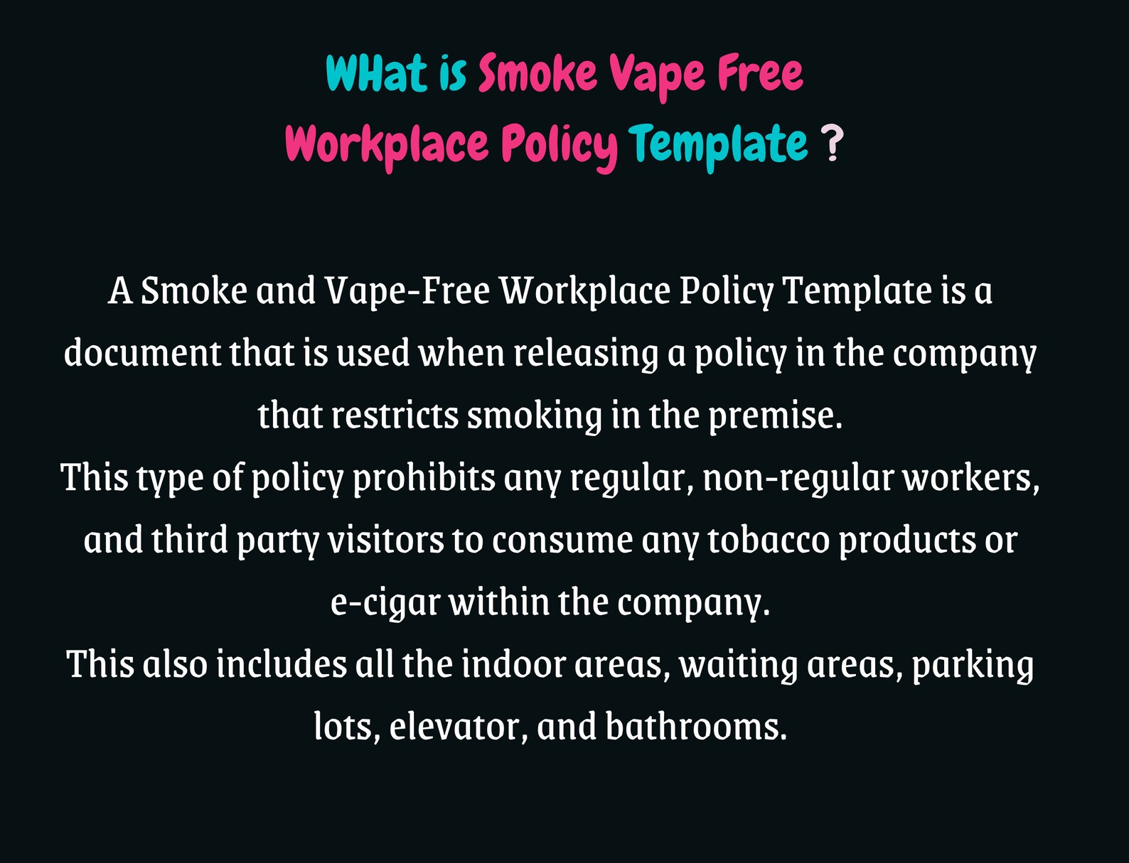 Smoke & Vape-free Workplace Policy Template (editable WORD) - Etsy