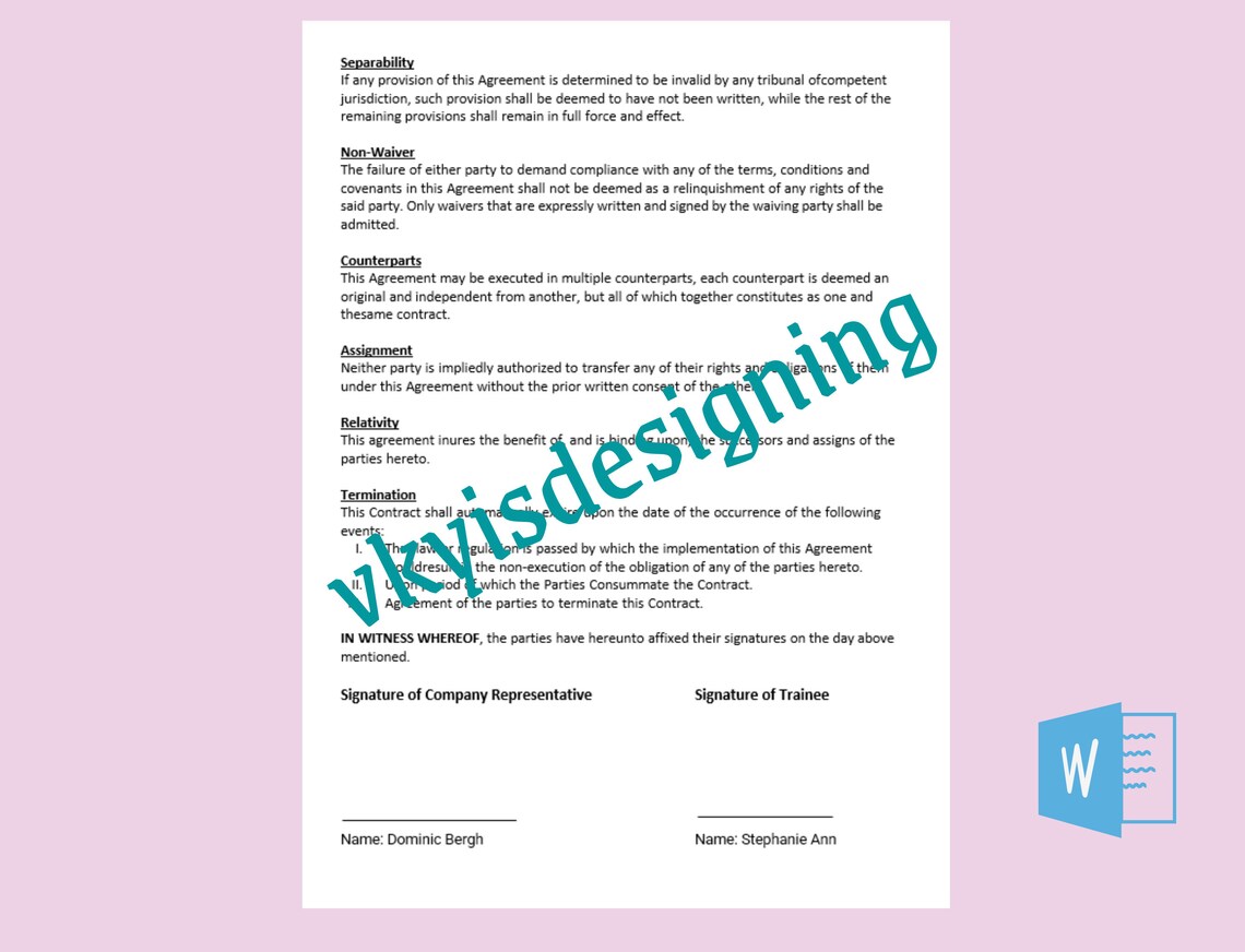 Training Reimbursement Agreement, Training Agreement, Coach Training ...