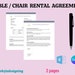 Editable Table and Chair Rental Agreement (A4 PDF) , Table Chair ...