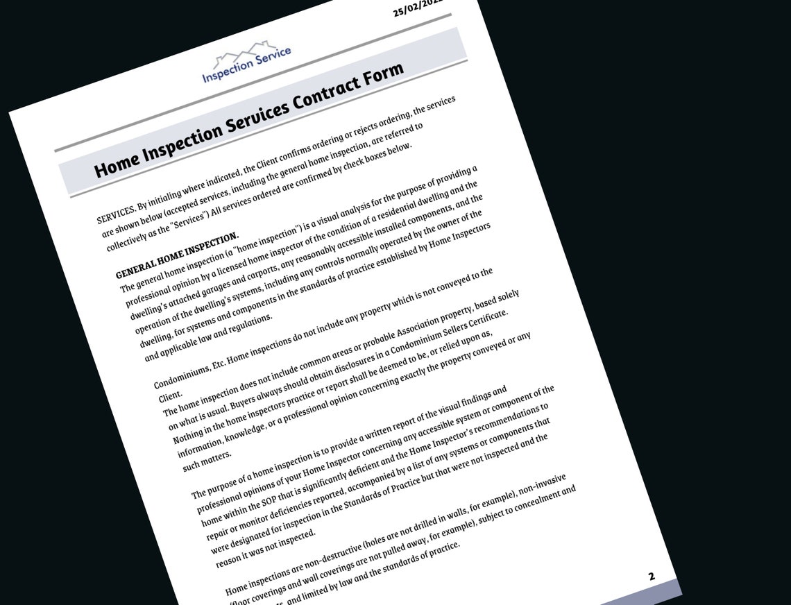 Home Inspection Form, Home Inspection Service, House Checklist, Lead ...