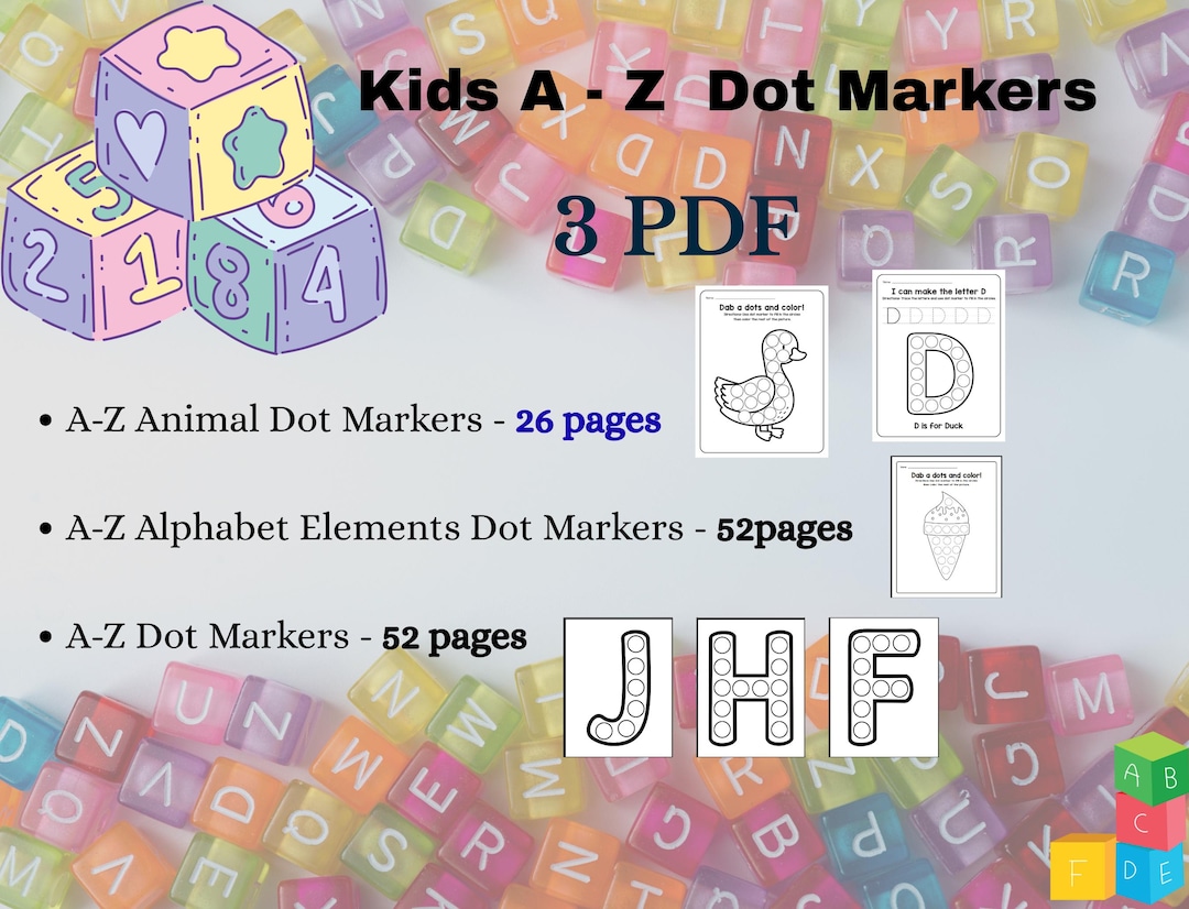 A-Z Dot Marker Alphabet Worksheets | Animal Book, Printable Bingo ...