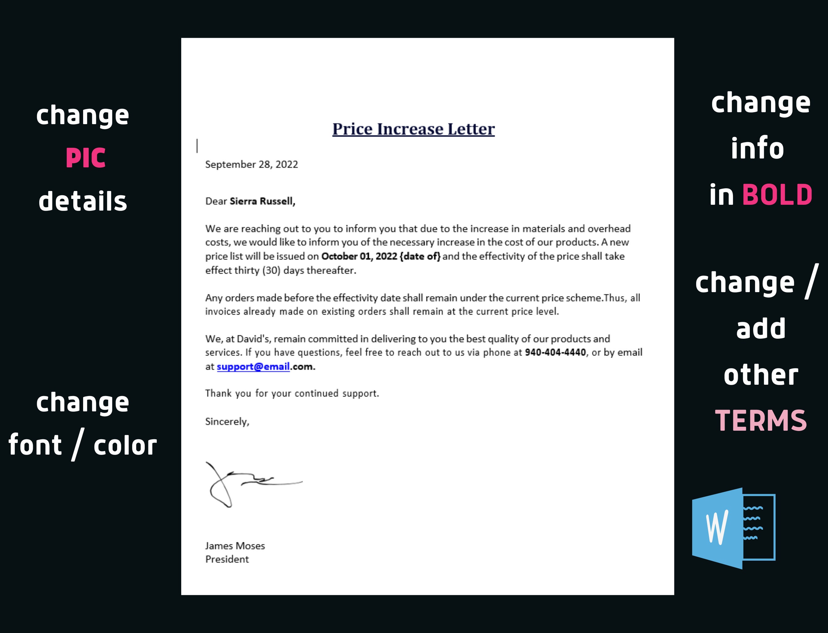 Price Increase Letter Business Letter Price Increase Memo Service price-increase-letter-business-letter-price-increase-memo-service