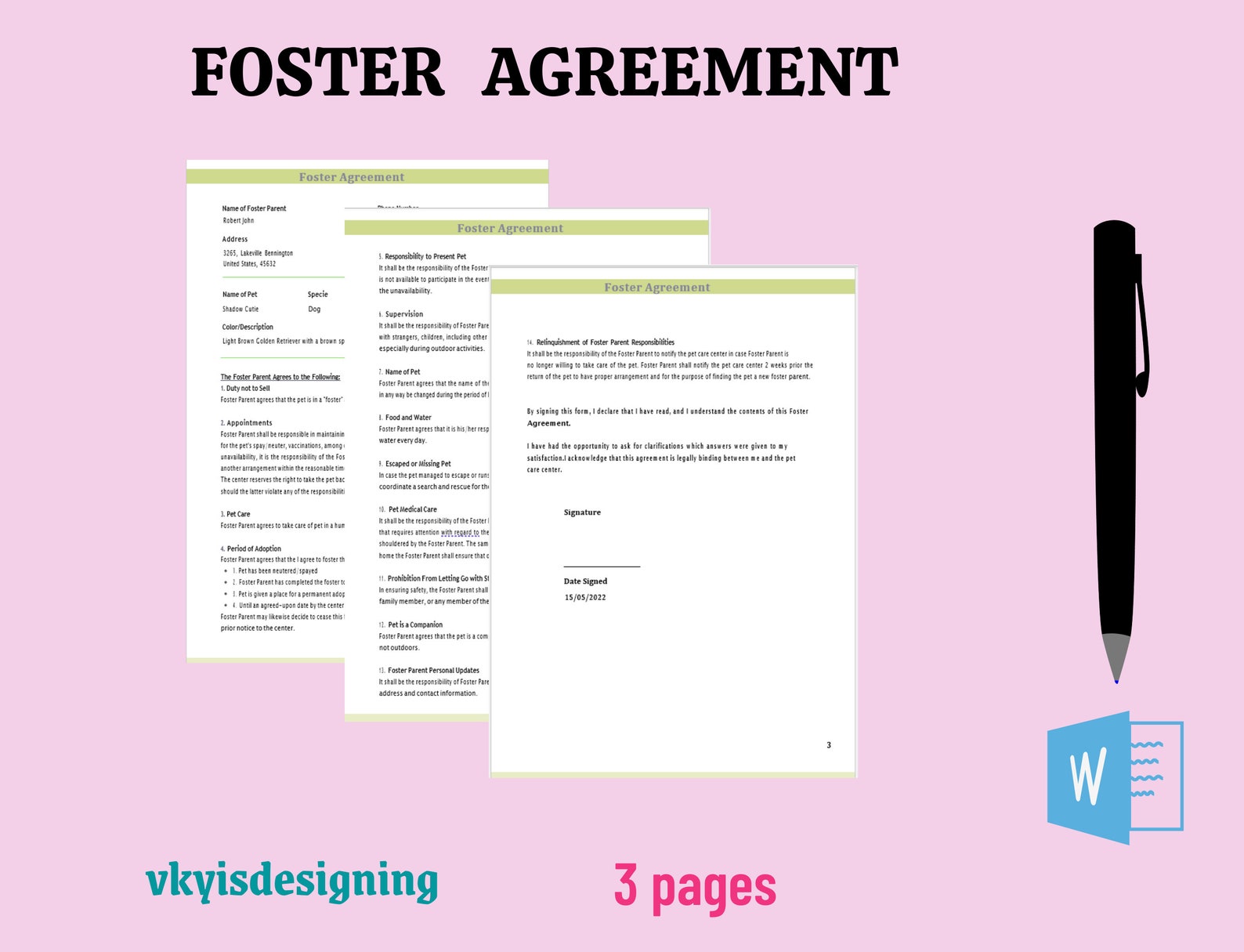 Foster Agreement, Pet Owner, Pet Fostering, Dog Shelter, Animal ...