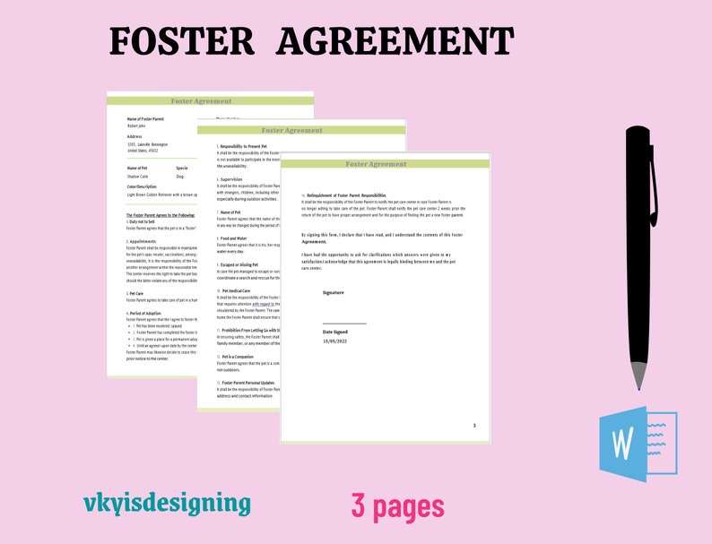 Foster Agreement, Pet Owner, Pet Fostering, Dog Shelter, Animal ...