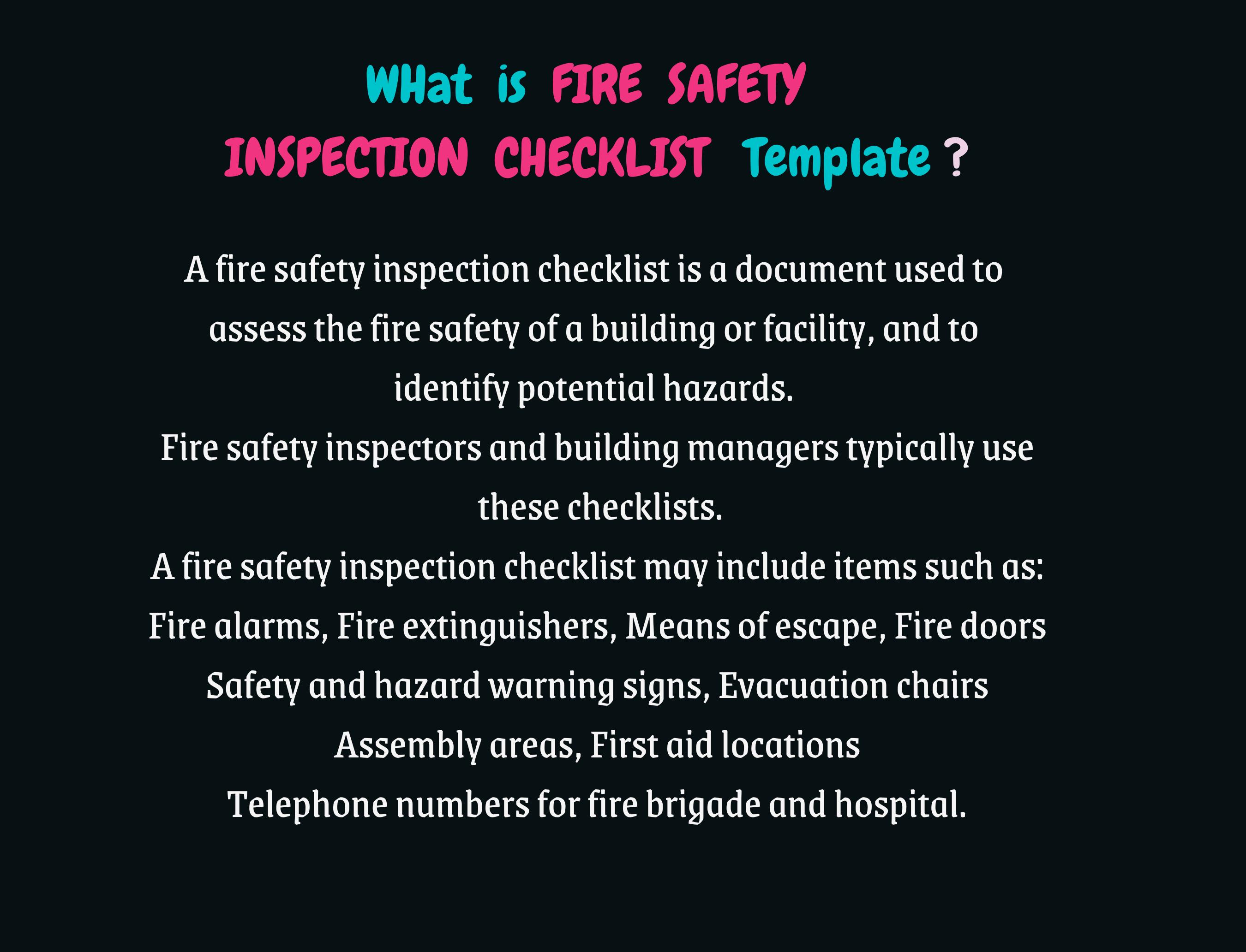 Fire Safety Inspection Checklist: Business & Site Inspections (digital ...
