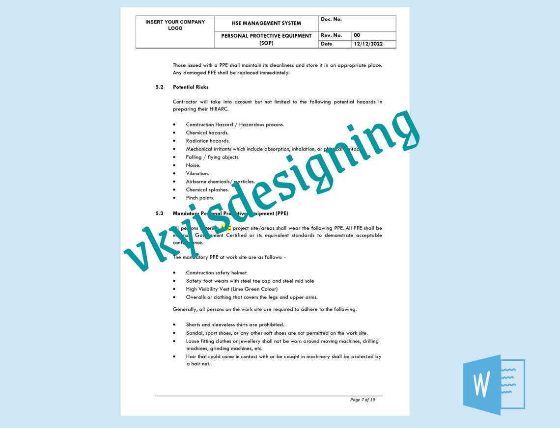 PPE SOP, Safety Protective, Health Safety Tool, Safety Equipment ...