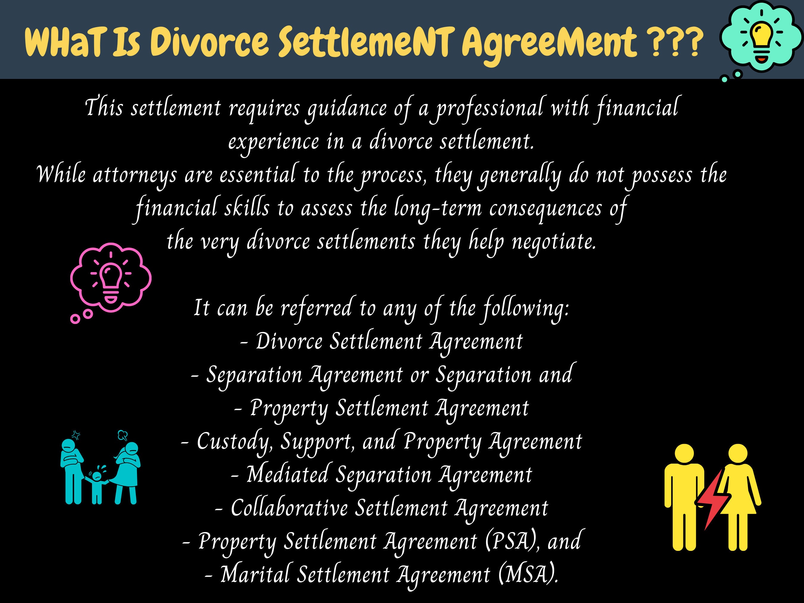 Divorce Settlement, Separation Agreement, Marital Settlement, Marriage ...