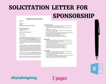 Sponsor Request Letter for Pageants - Etsy