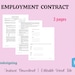 Employment Contract Template: HR Agreement, New Hire Onboarding ...