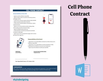 Teen Phone Contract - Etsy