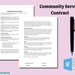 Community Service Contract * Public Service Agreement - Organization ...