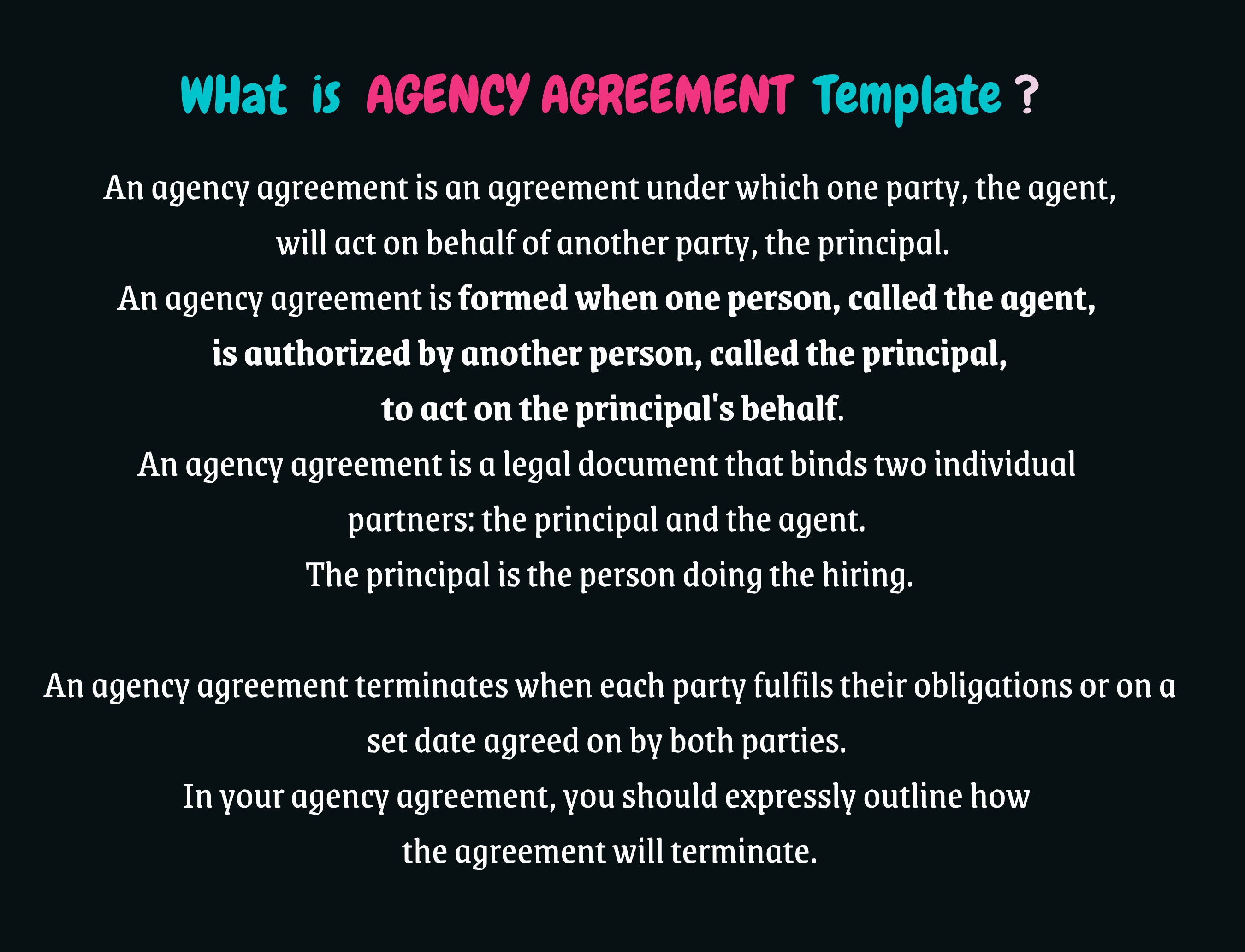 Agency Agreement, Principal Agreement, Agency Principal, Recruitment ...