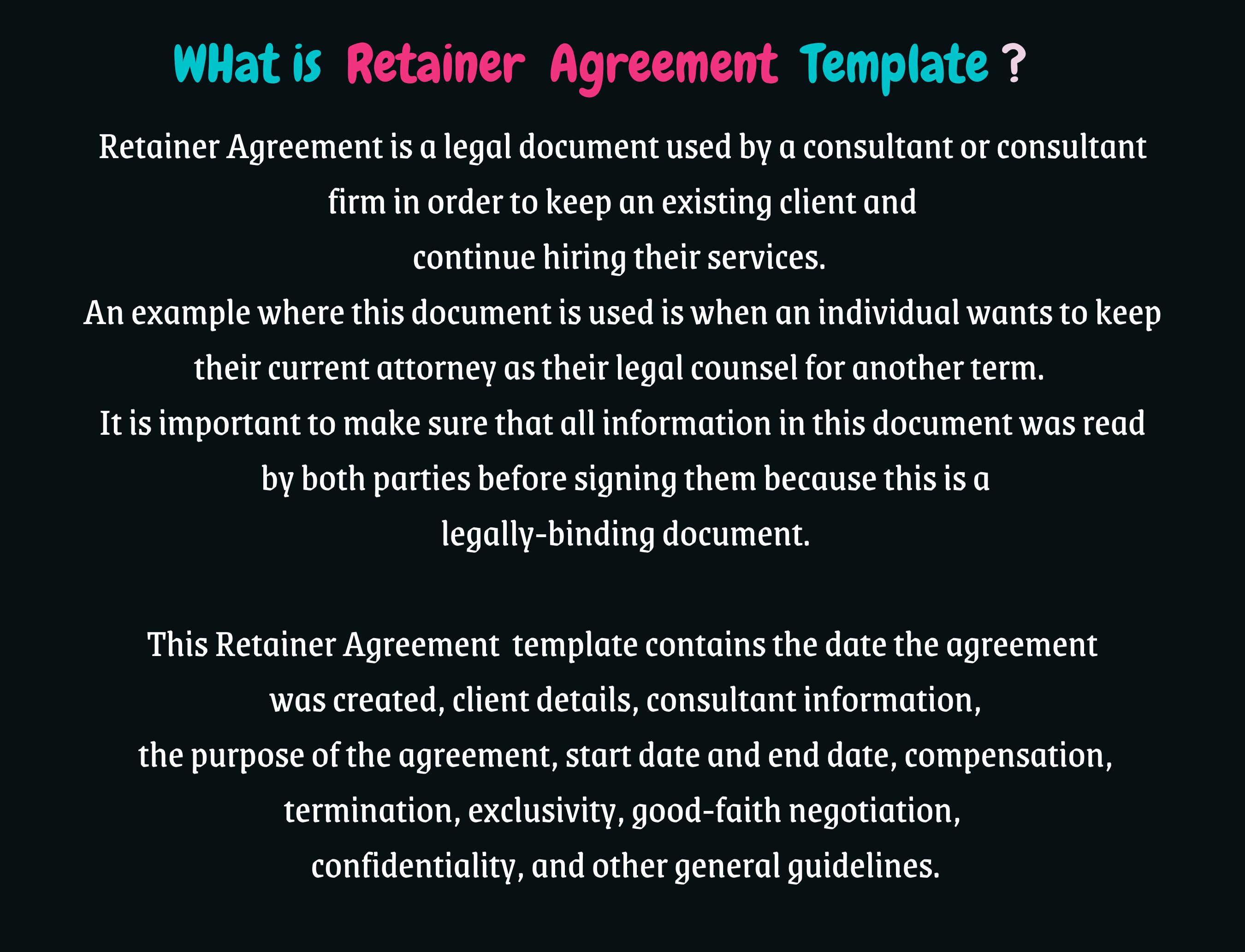 Consulting Retainer Agreement Templates