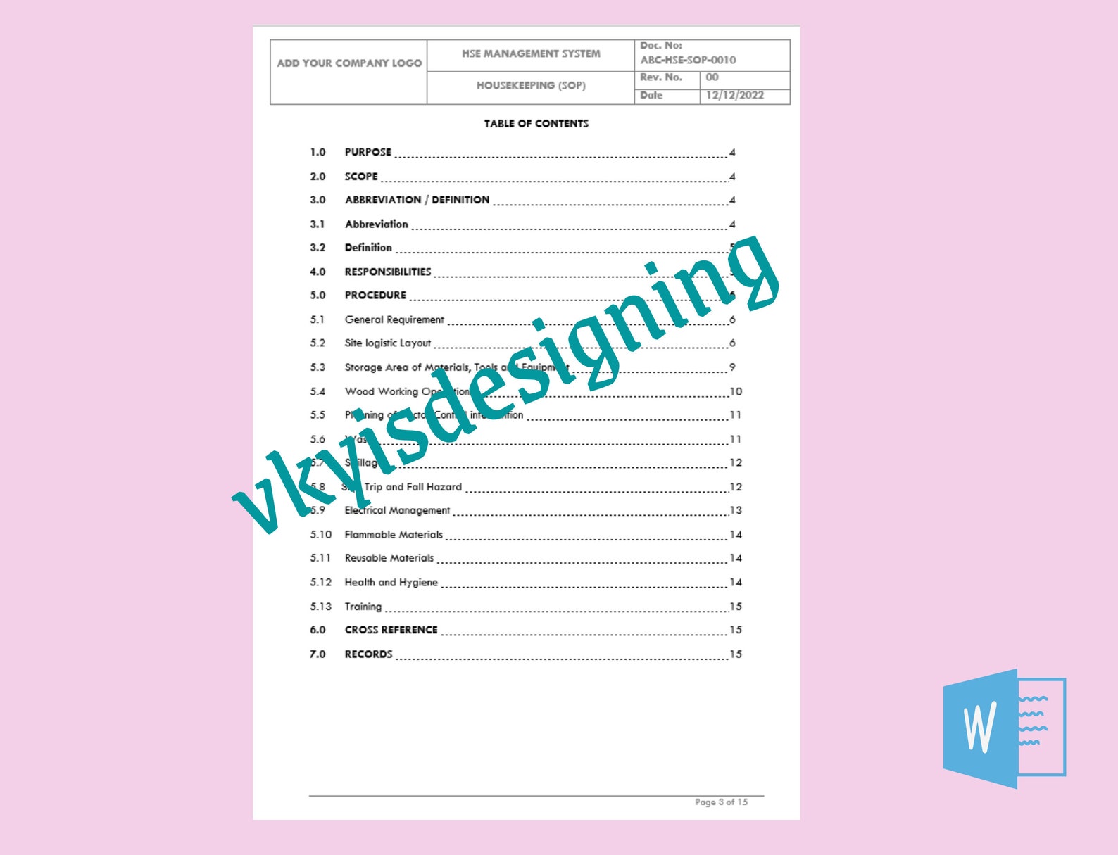 Housekeeping SOP, Site Housekeeping, Construction Cleaness, Health ...