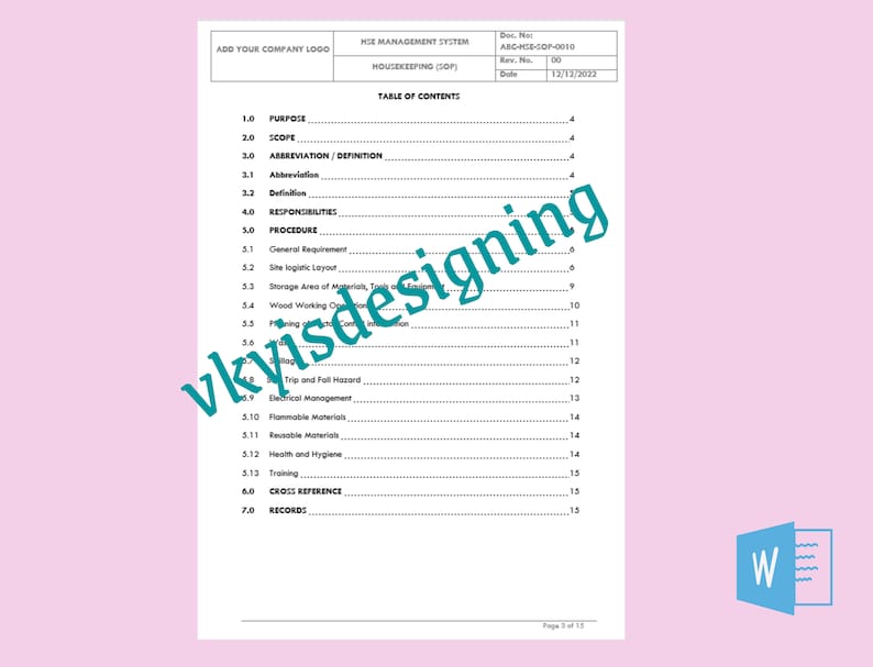 Housekeeping SOP, Site Housekeeping, Construction Cleaness, Health ...