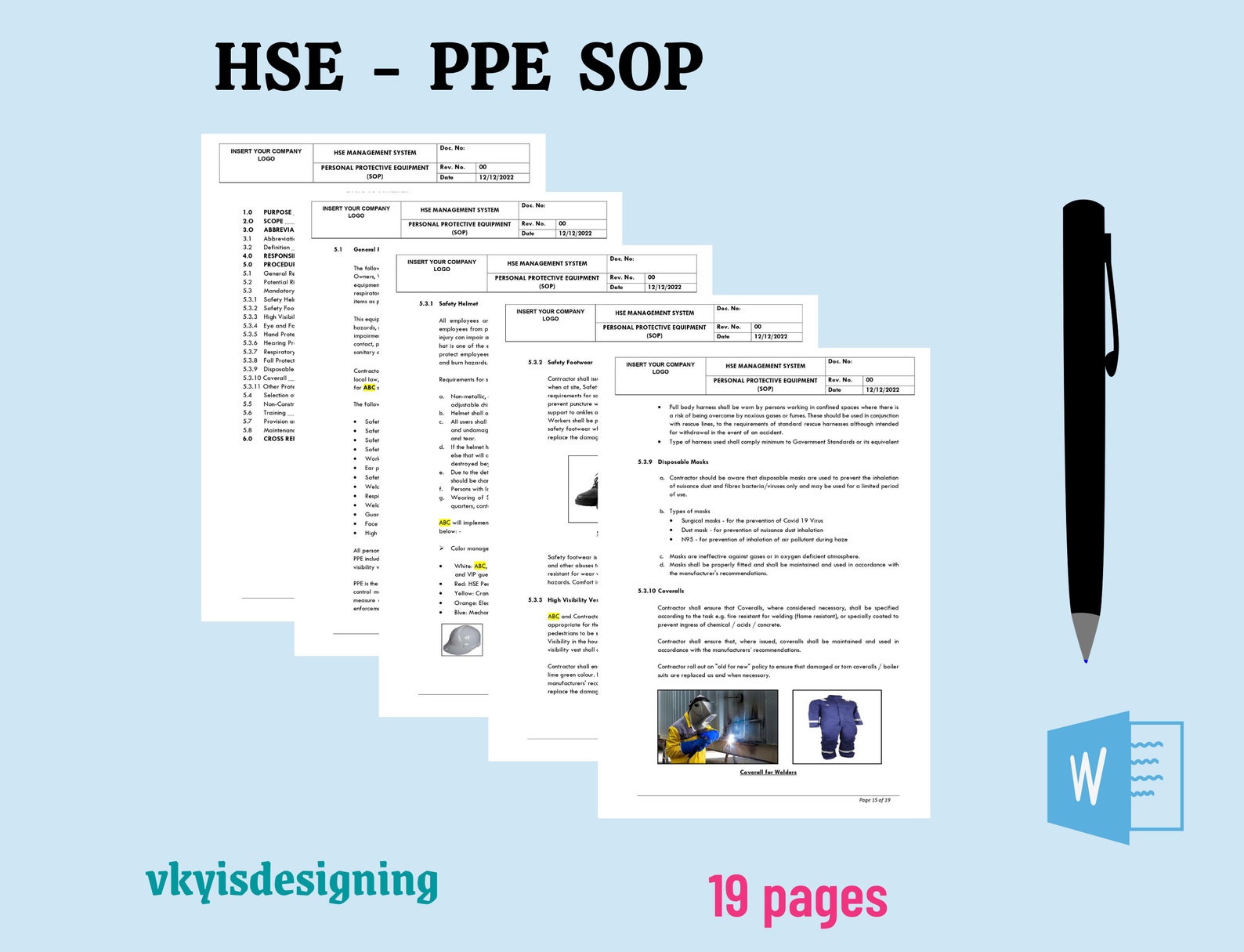 PPE SOP, Safety Protective, Health Safety Tool, Safety Equipment ...