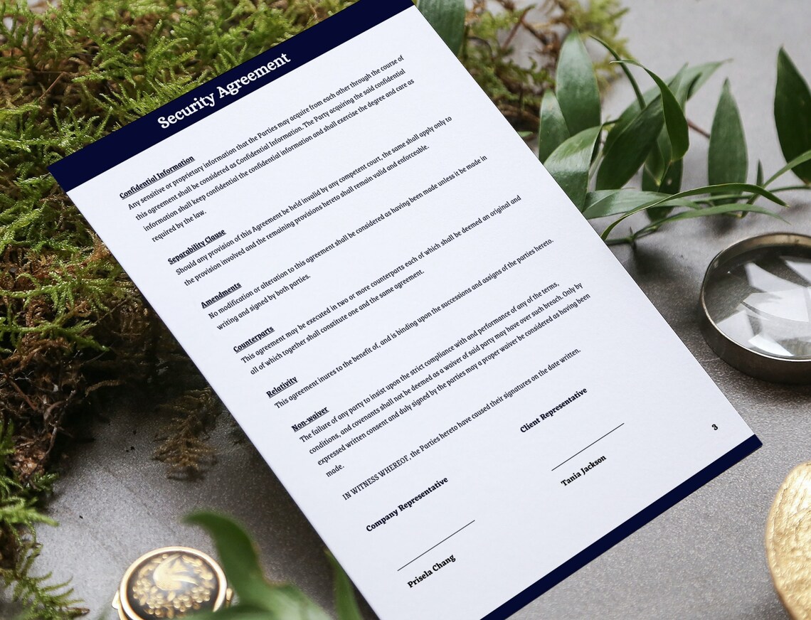 Security Agreement, Premise Security, Armed Guard, Safeguard Contract ...