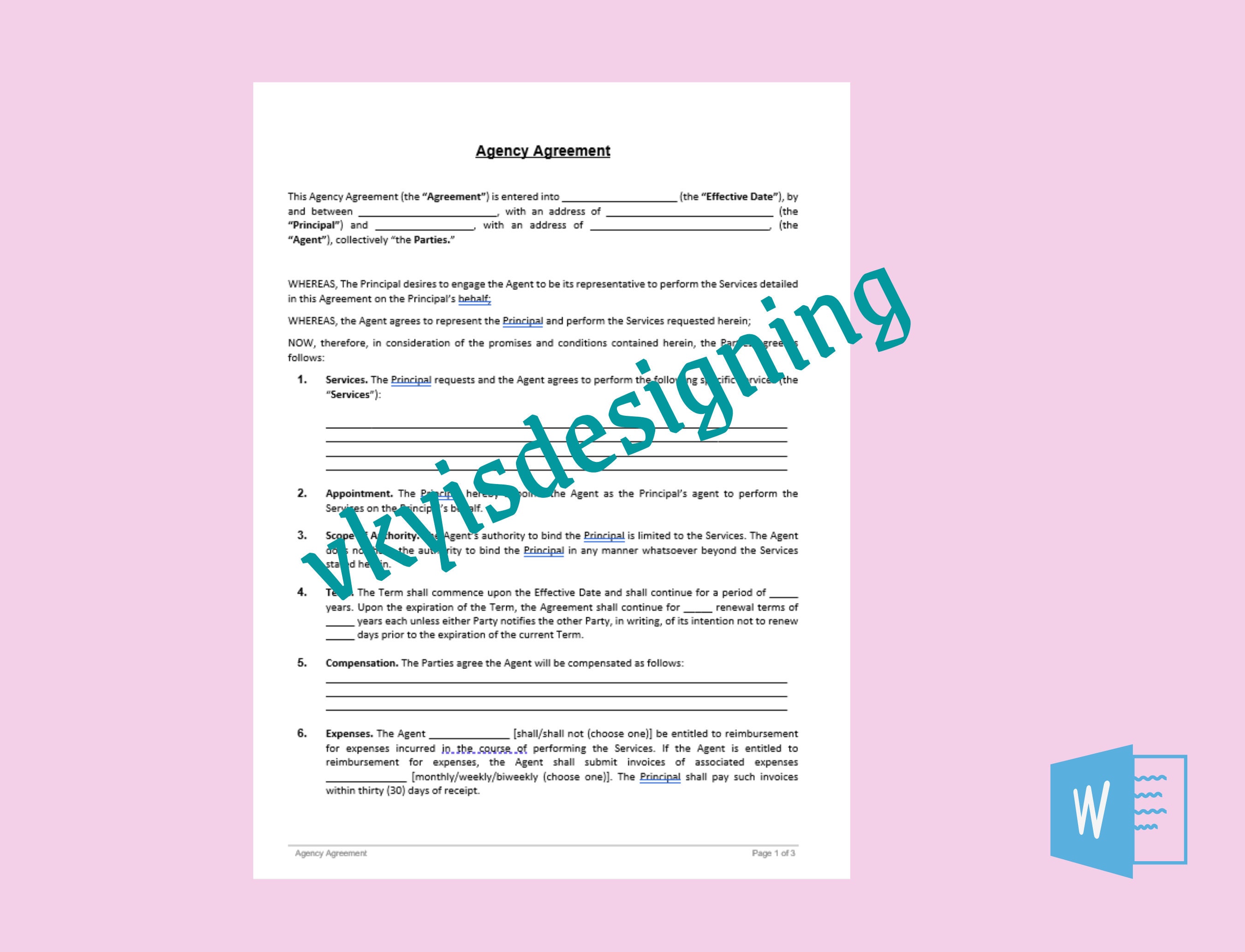 Agency Agreement, Principal Agreement, Agency Principal, Recruitment ...
