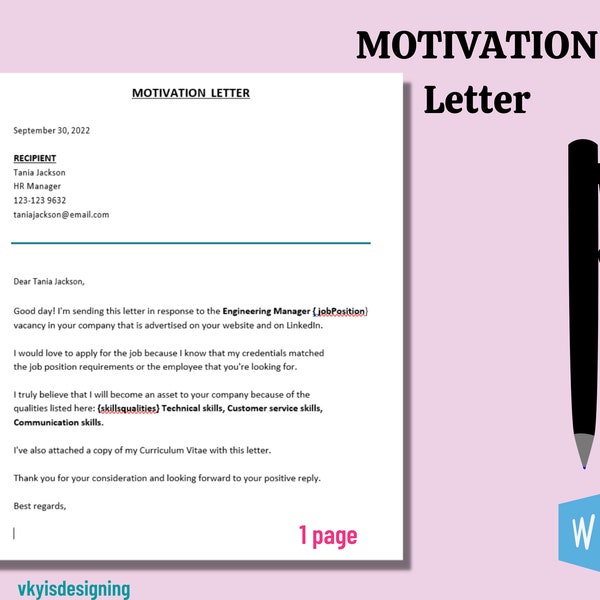 Open Job Letter Template - Etsy