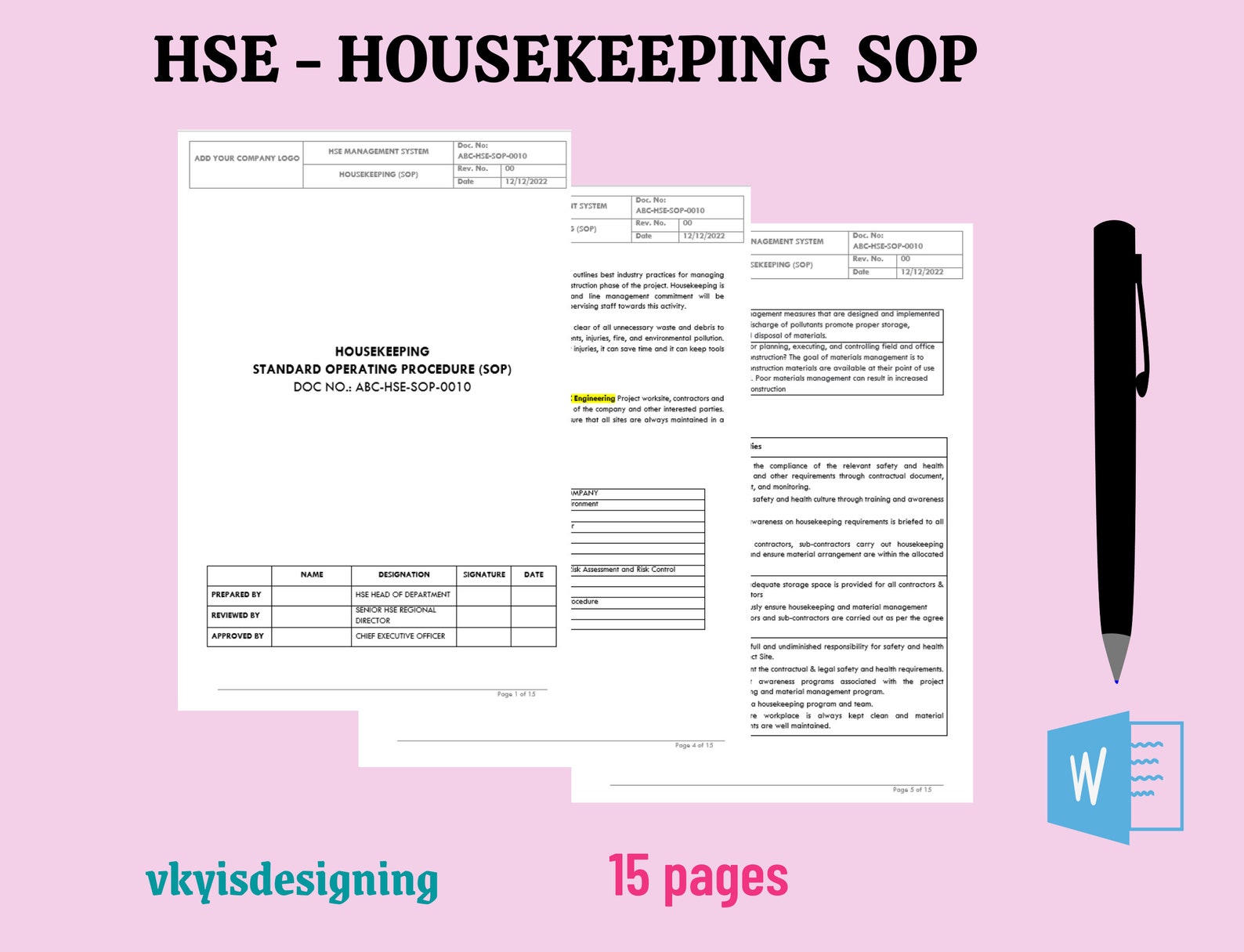 Housekeeping SOP, Site Housekeeping, Construction Cleaness, Health ...