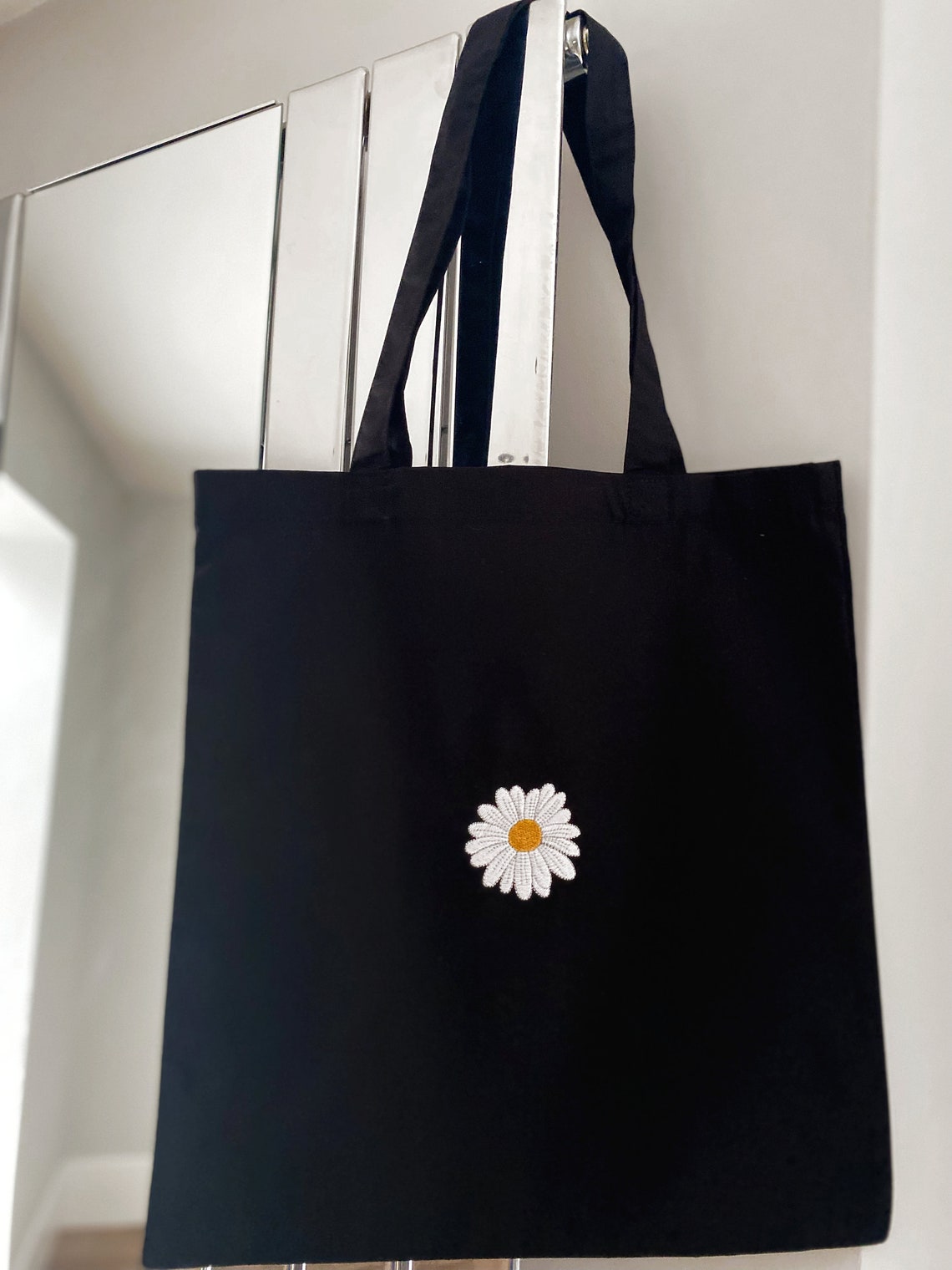 Daisy Tote Bag Embroidered Daisy Tote Bag Daisy Tote Bag - Etsy