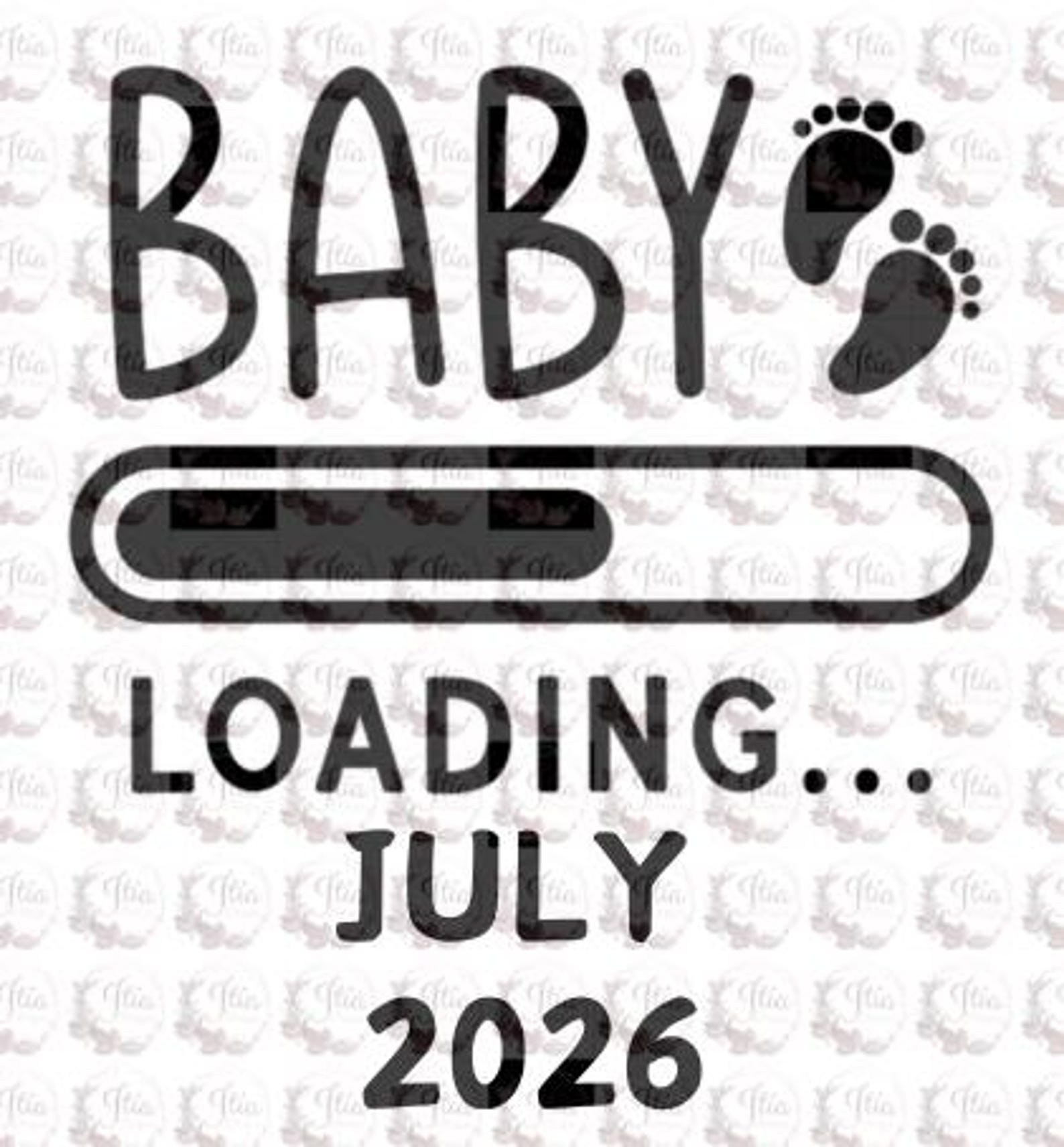 SVG - Baby Loading Due July 2026 - Etsy