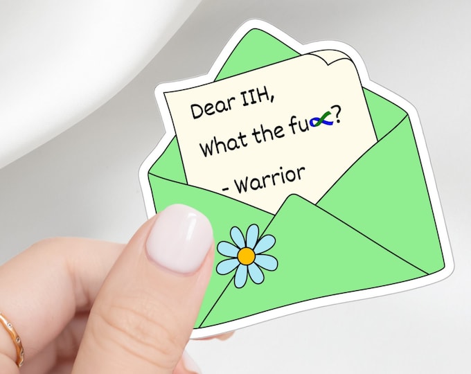 Intracranial Hypertension Sticker, IIH Awareness Stickers, Floral Green ...