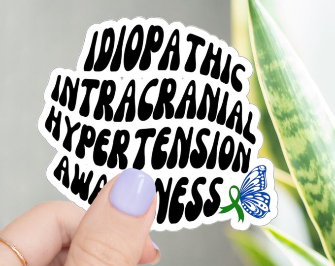 Intracranial Hypertension Sticker, IIH Awareness Stickers, Floral Green ...