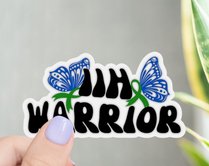 Intracranial Hypertension Sticker, IIH Awareness Stickers, Floral Green ...