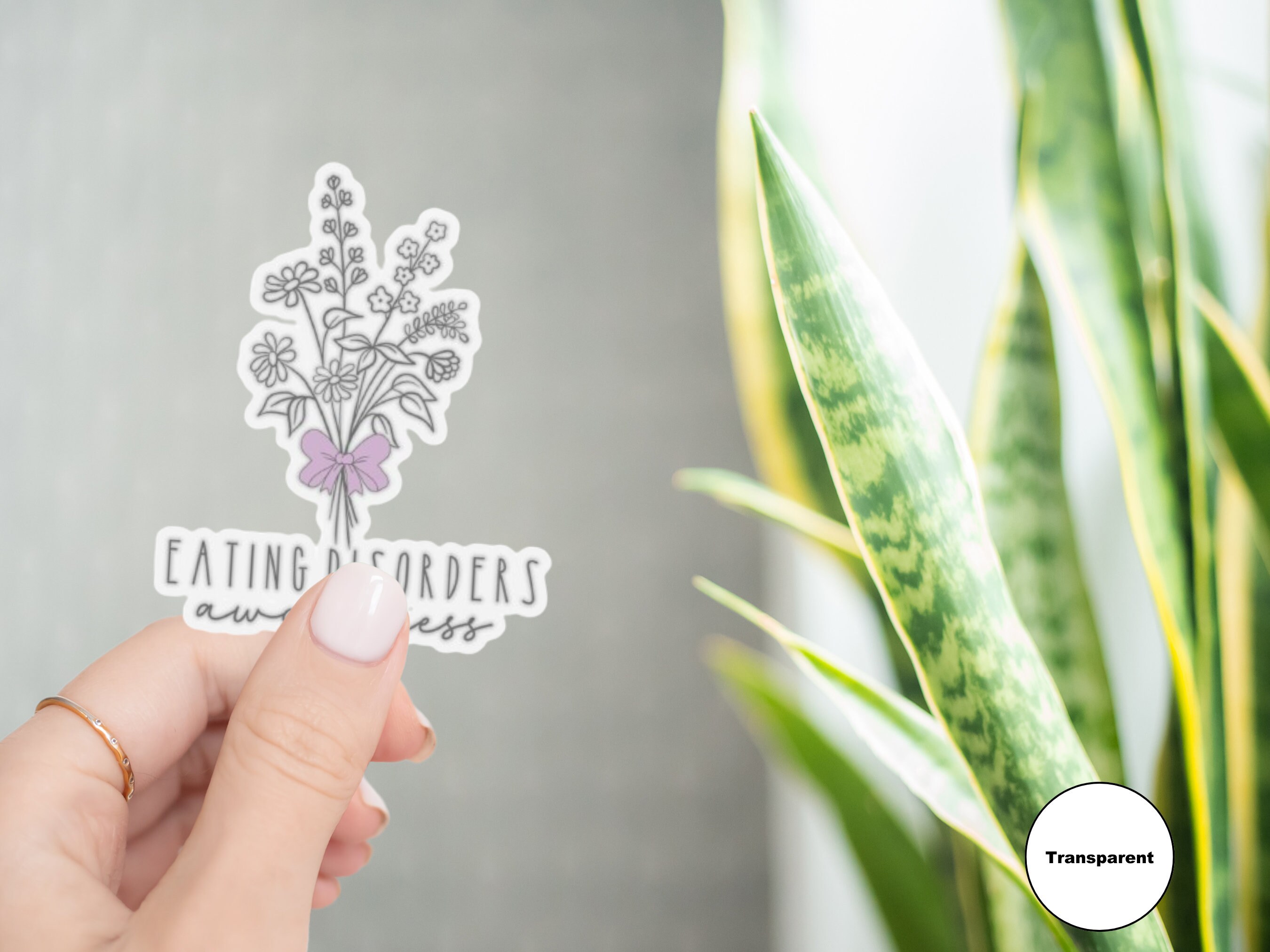 Eating Disorders Sticker for Bulimia Nervosa Awareness Sticker Lilac ...