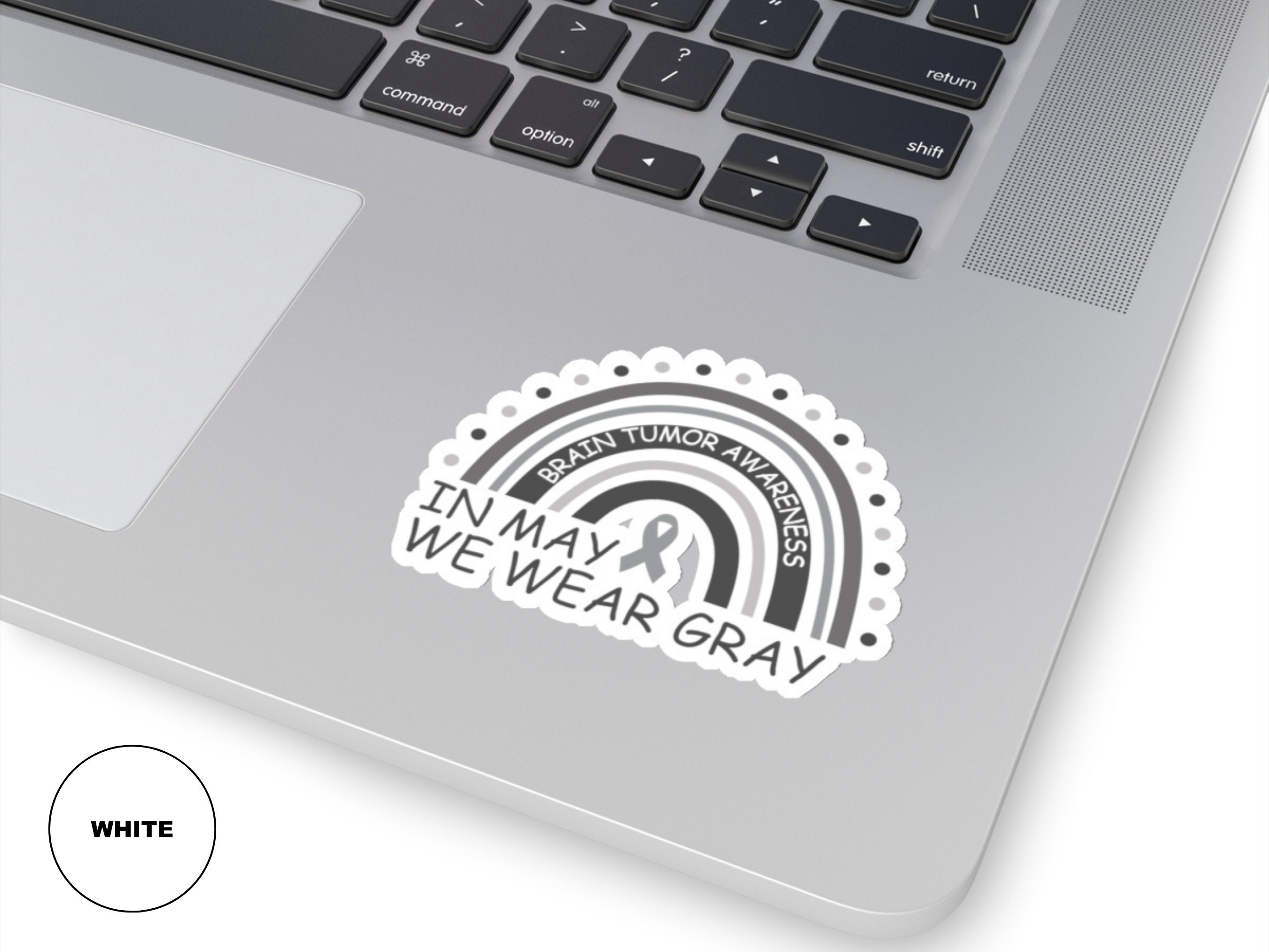 Brain Tumor Awareness Sticker for Brain Cancer Support Sticker Gray ...