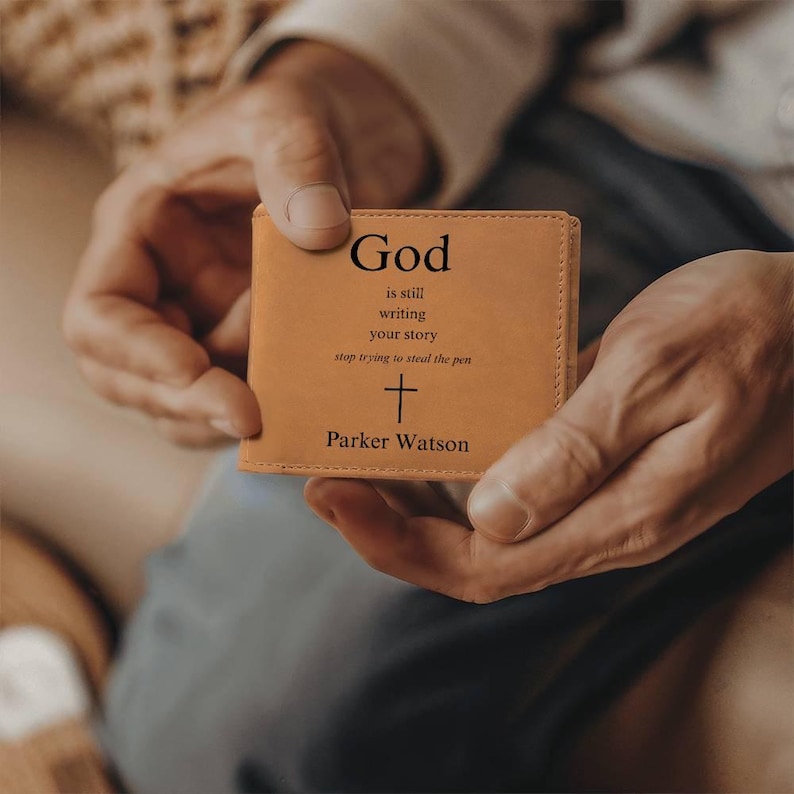 Christian Wallet for Men Bible Verse Billfold Religious Gift for ...