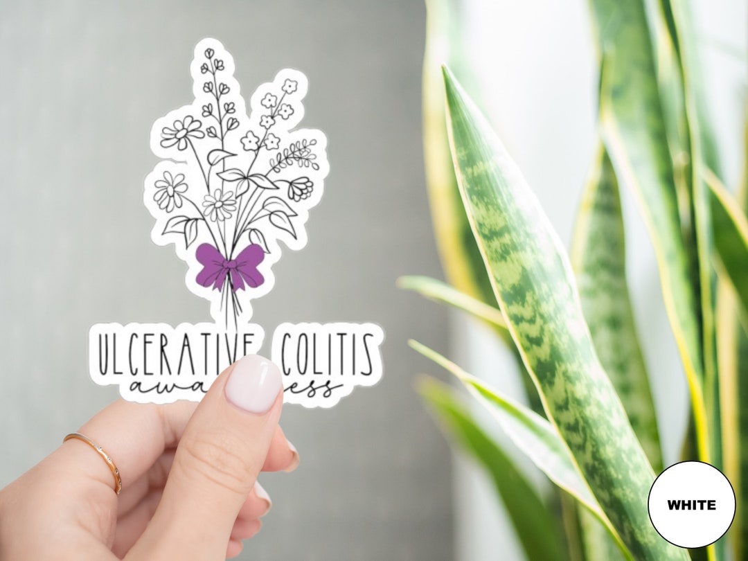 Wildflowers Ulcerative Colitis Sticker for Ulcerative Colitis Awareness ...