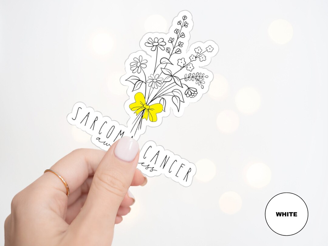 Wildflowers Sarcoma Cancer Awareness Ribbon for Bone Cancer Survivor ...