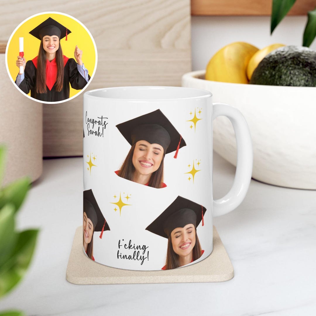 Custom Graduation Mug Personalized Graduate Face Cup Head Cutout Gift ...