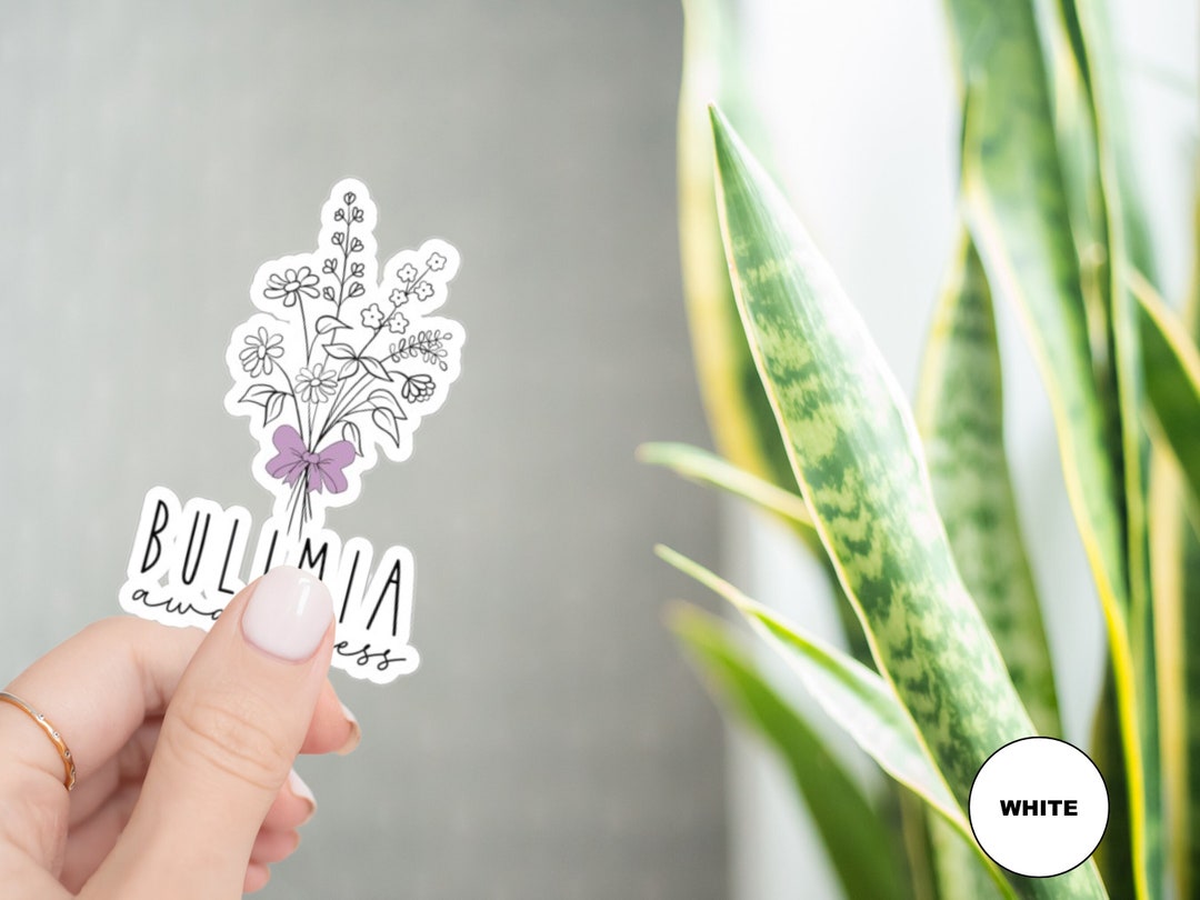 Wildflowers Bulimia Sticker for Bulimia Nervosa Awareness Sticker Lilac ...