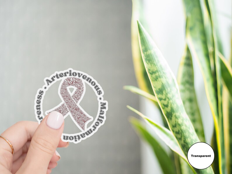 AVM Awareness Sticker AVM Sticker for AVM Survivor Wear Red for ...