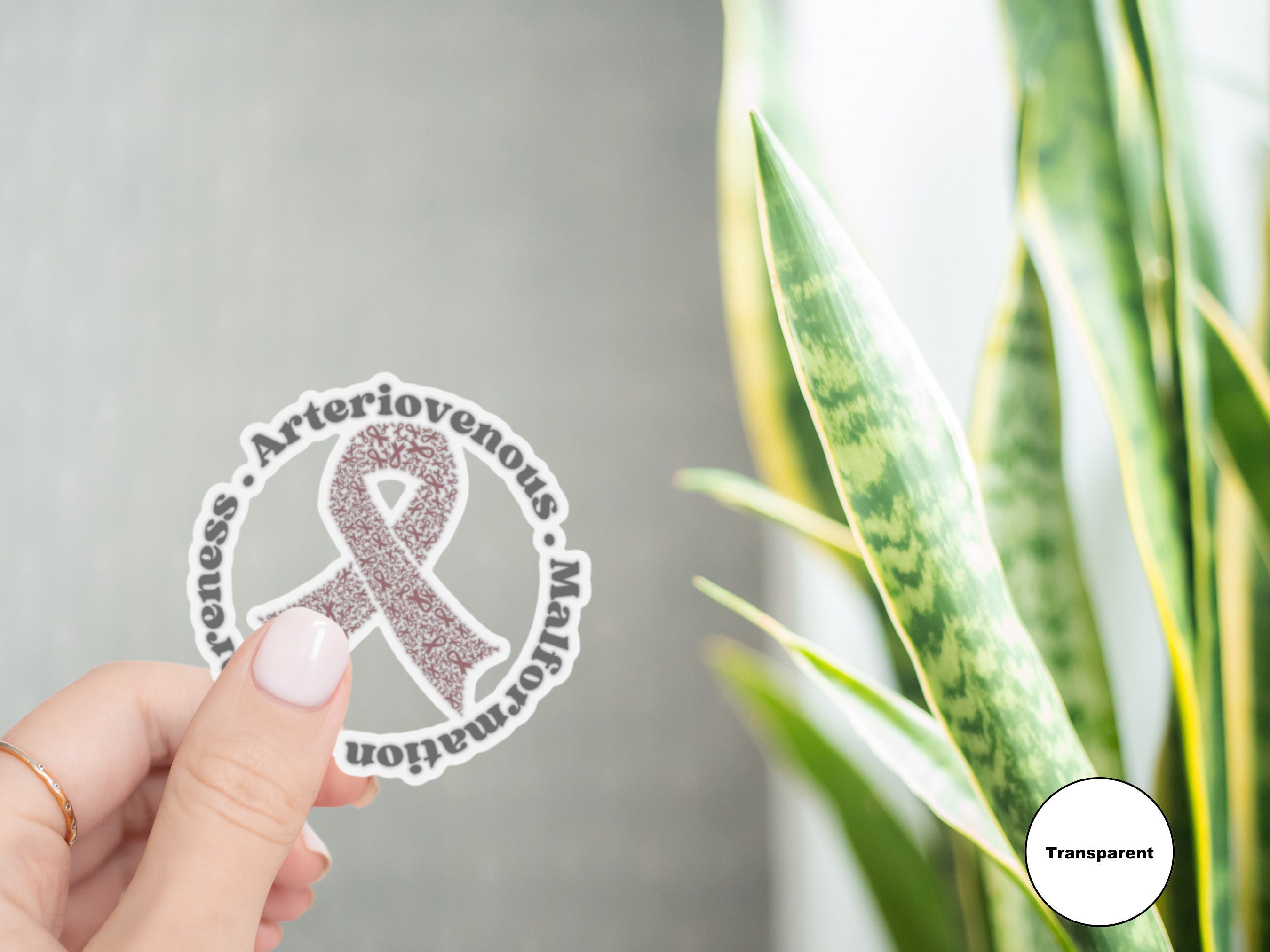 AVM Awareness Sticker AVM Sticker for AVM Survivor Wear Red for ...