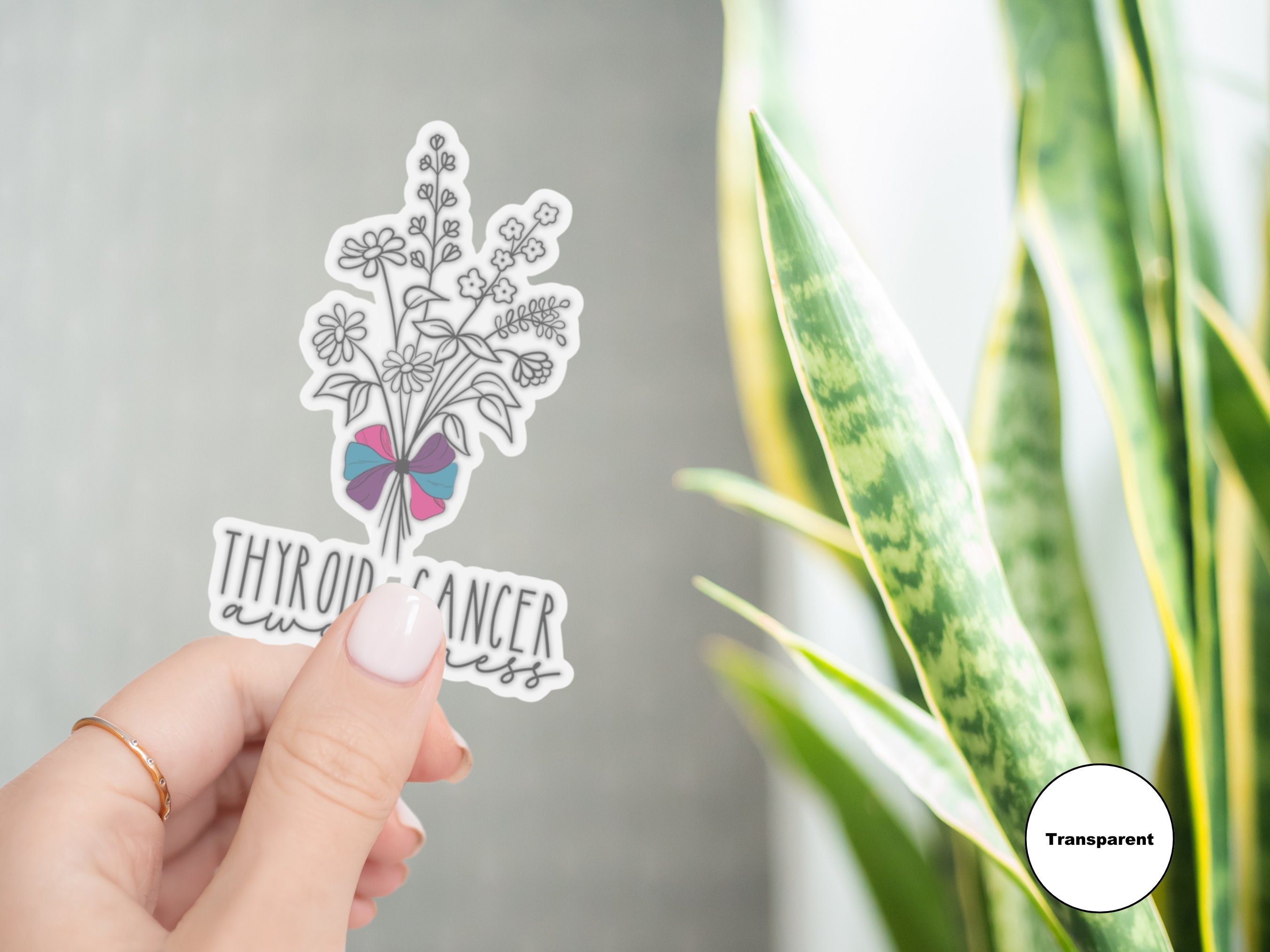 Thyroid Cancer Awareness Sticker Thyroid Cancer Sticker for Thyroid ...