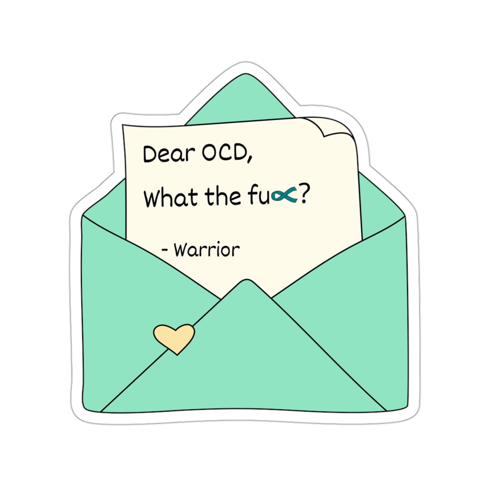 OCD Awareness Sticker for Computer OCD Awareness Clear Sticker - Etsy
