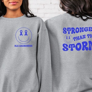 ALS Clothing for ALS Awareness Sweatshirt Amyotrophic Lateral Sclerosis ...