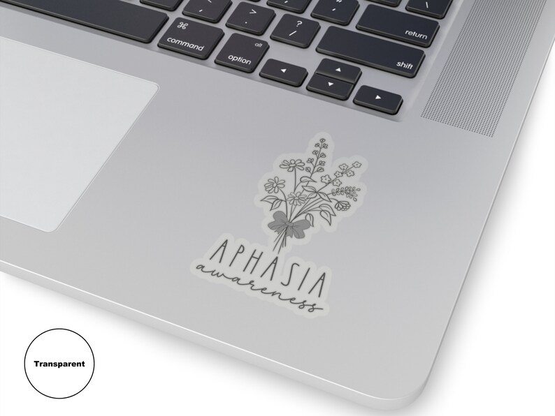 Wildflowers Aphasia Sticker for Aphasia Awareness Sticker Grey Ribbon ...