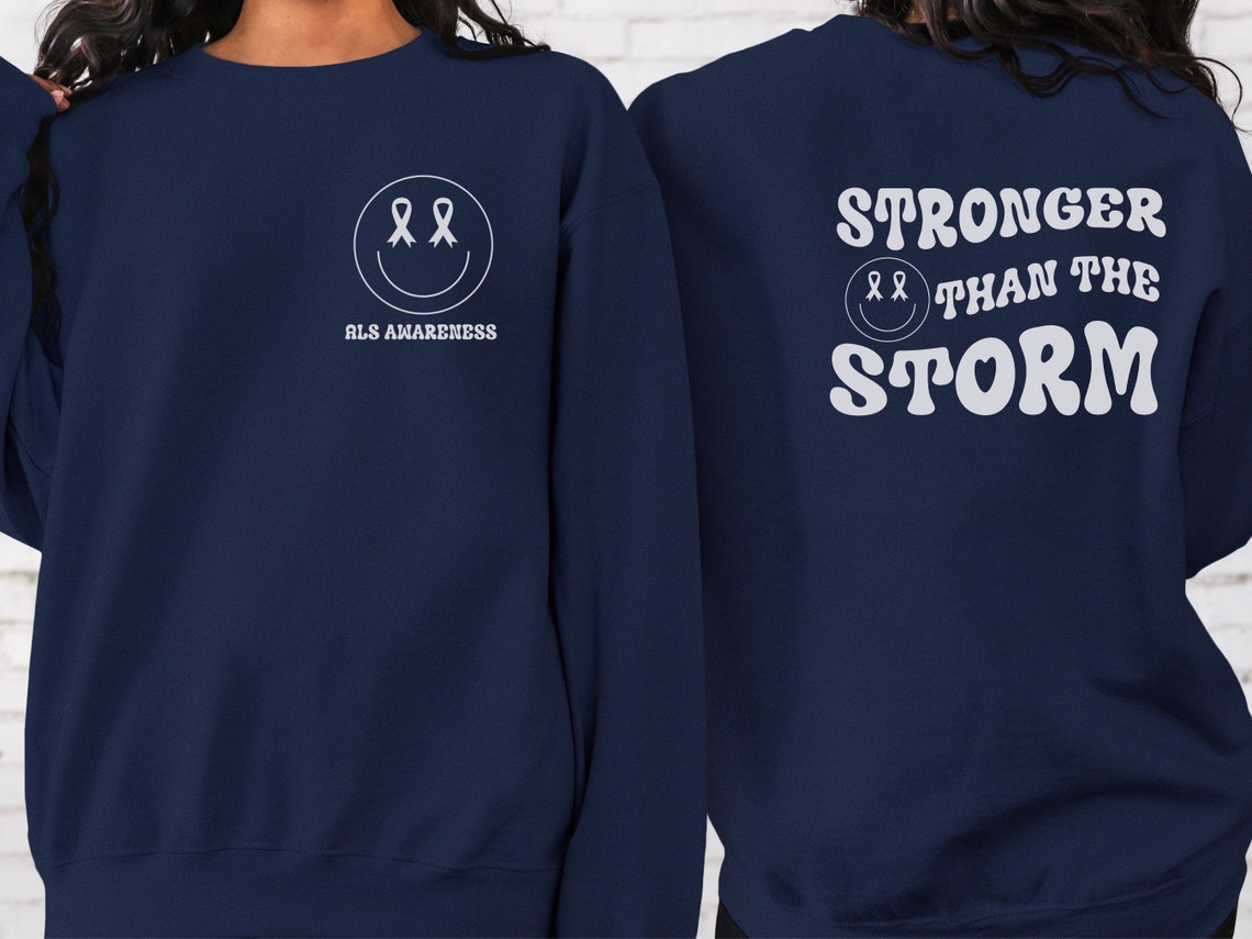 ALS Clothing for ALS Awareness Sweatshirt Amyotrophic Lateral Sclerosis ...