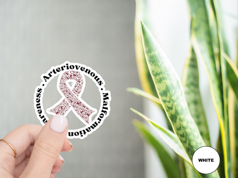 AVM Awareness Sticker AVM Sticker for AVM Survivor Wear Red for ...